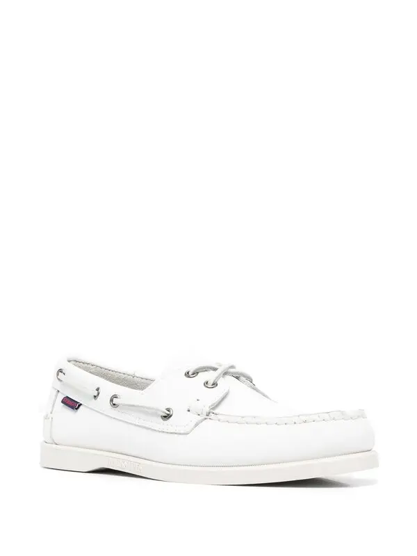 SEBAGO Lace-up Whipstitch Loafers - White