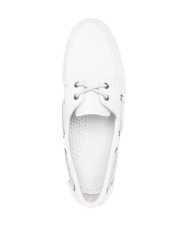 SEBAGO Lace-up Whipstitch Loafers - White
