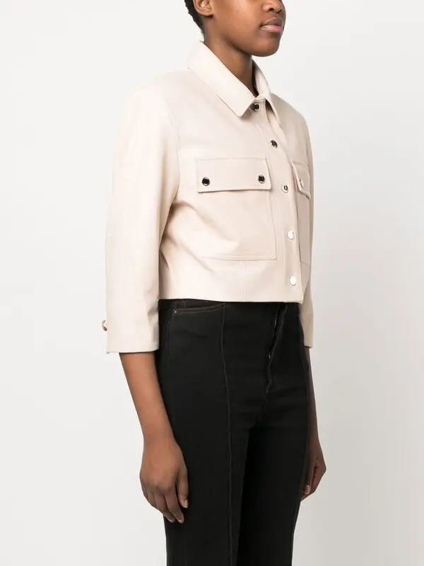 Drome Cropped Leather Jacket