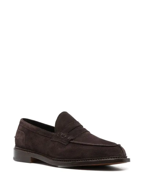 TRICKER'S Adam Suede Penny Loafers - Brown