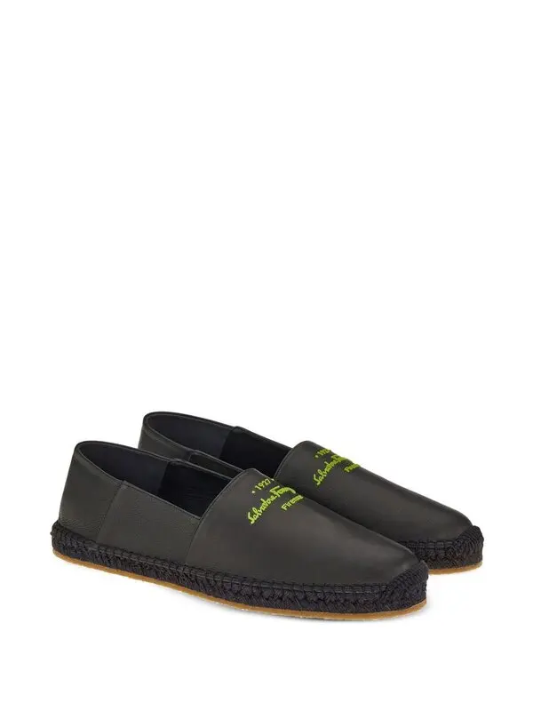 FERRAGAMO Soft Leather Espadrilles