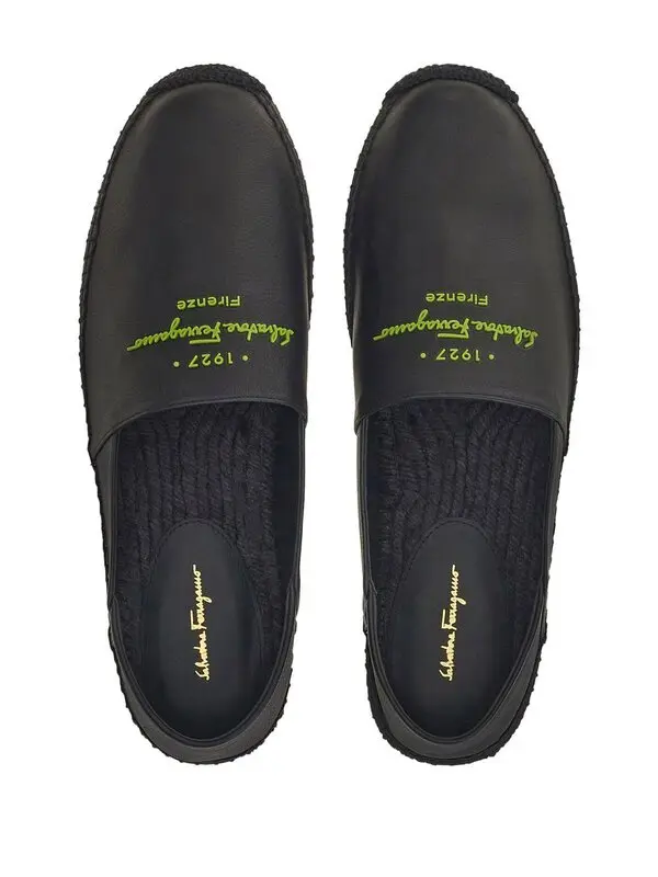 FERRAGAMO Soft Leather Espadrilles