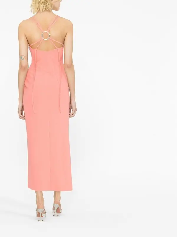 Attico Fujiko Double-strap Midi Dress - Pink