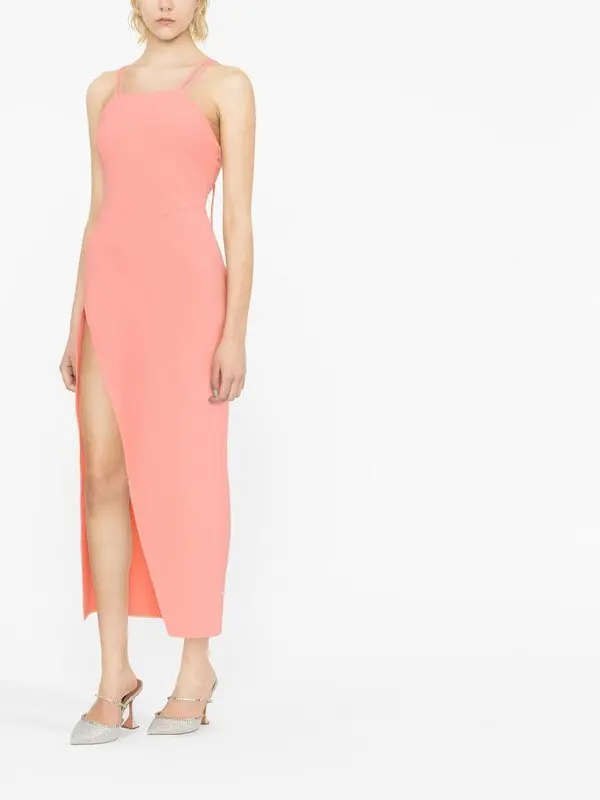 Attico Fujiko Double-strap Midi Dress - Pink