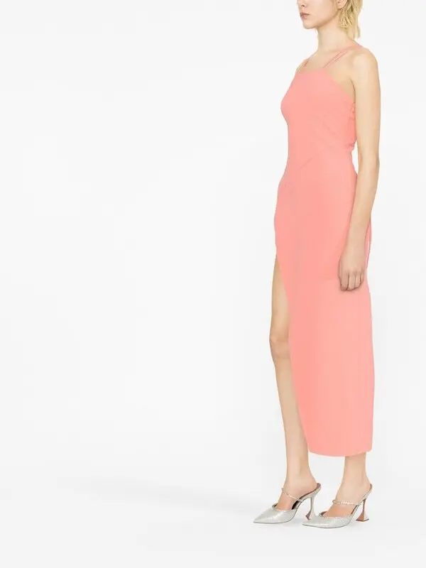 Attico Fujiko Double-strap Midi Dress - Pink