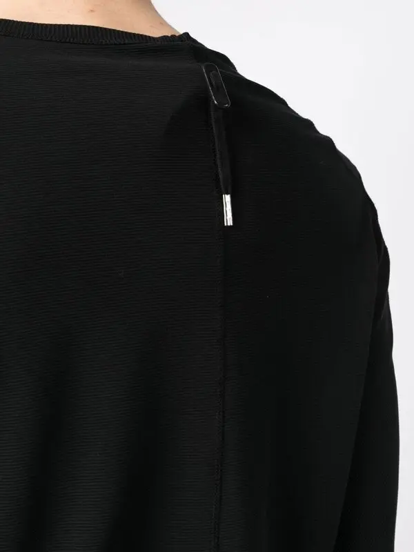 Boris Bidjan Saberi Crew Neck Longline Top - Black