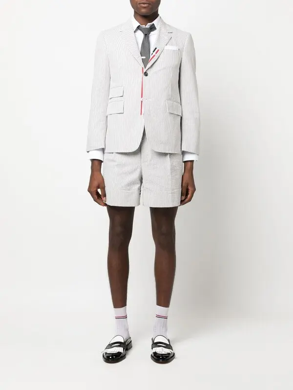 Thom Browne Seersucker Single-breasted Blazer