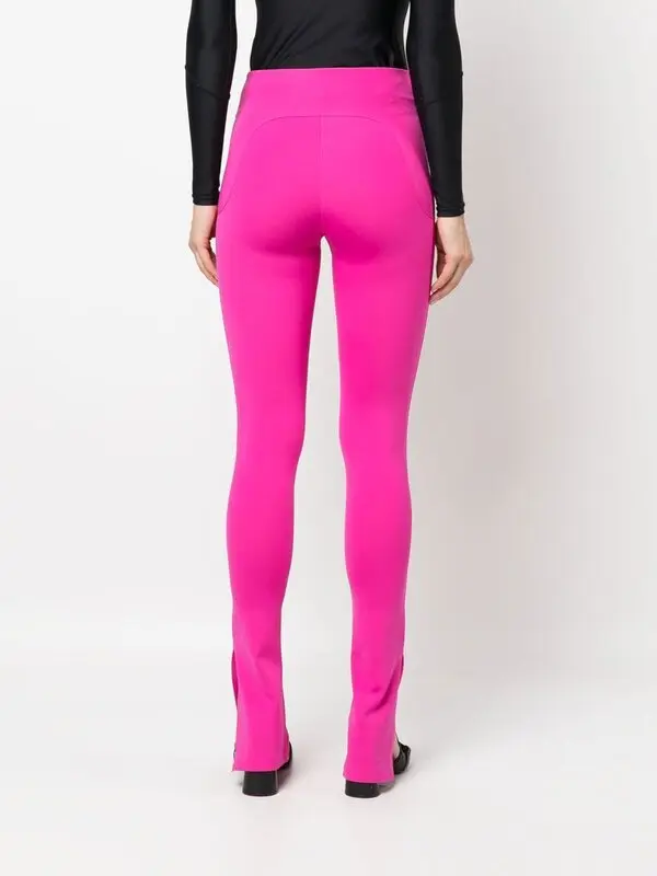 Off-White Zip-front Side-slit Leggings