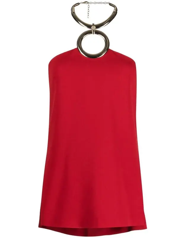 Elie Saab Necklace-collar Halterneck Top - Red