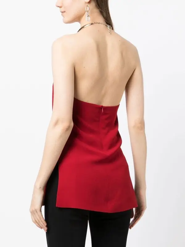 Elie Saab Necklace-collar Halterneck Top - Red