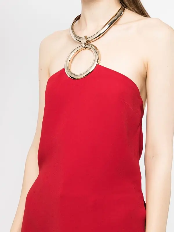Elie Saab Necklace-collar Halterneck Top - Red