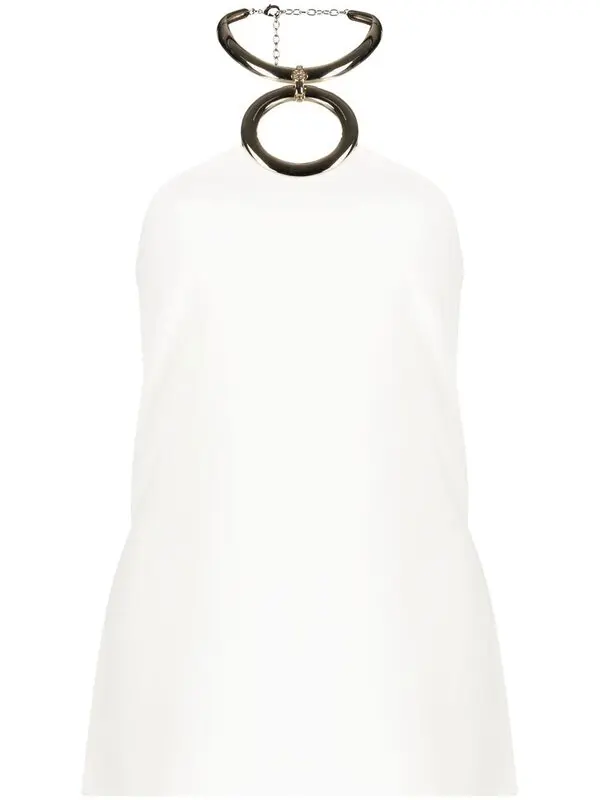 Elie Saab Necklace-collar Halterneck Top - White