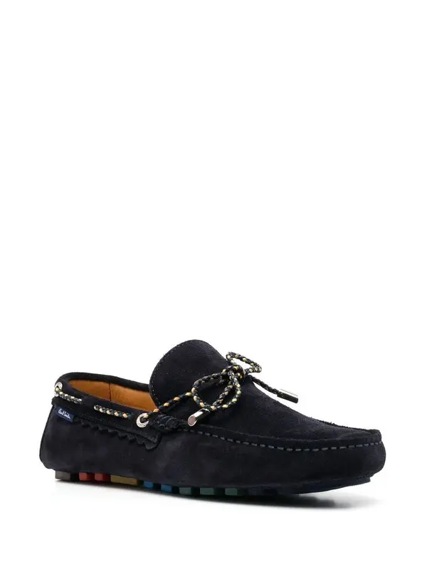 Paul Smith Rope-detail Suede Loafers - Blue