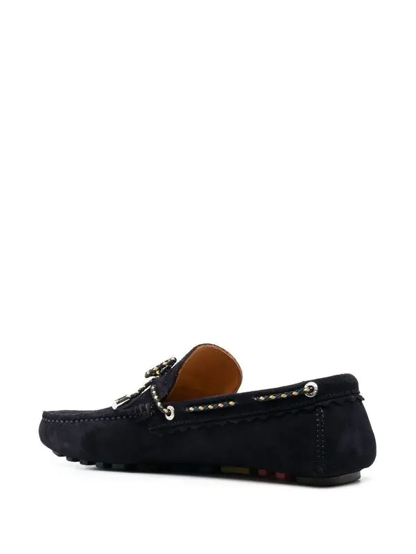 Paul Smith Rope-detail Suede Loafers - Blue