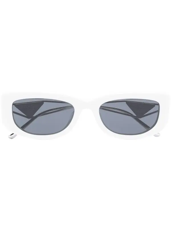 Prada Triangle-logo Sunglasses - White