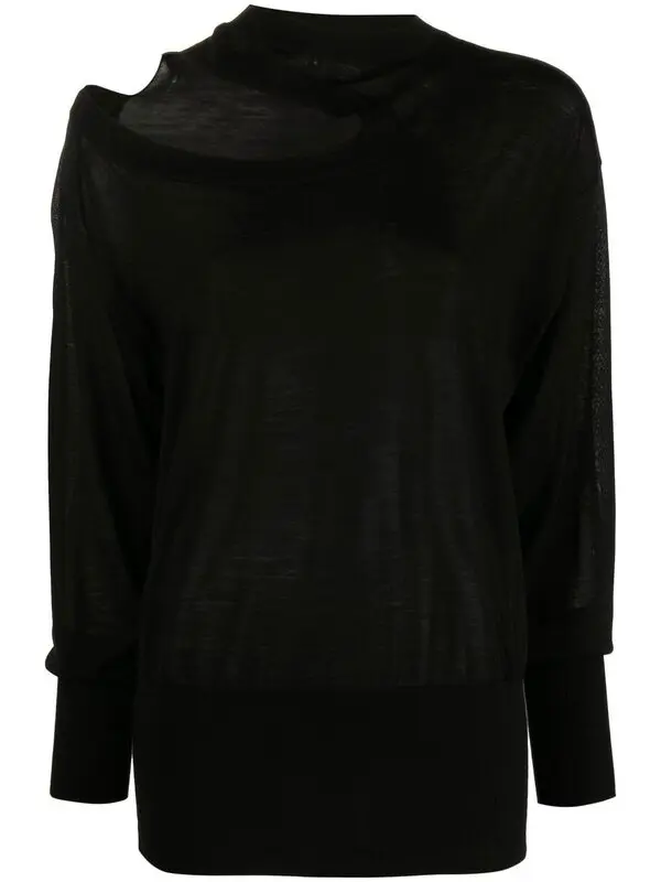 Stella McCartney Cut-out Knitted Top - Black
