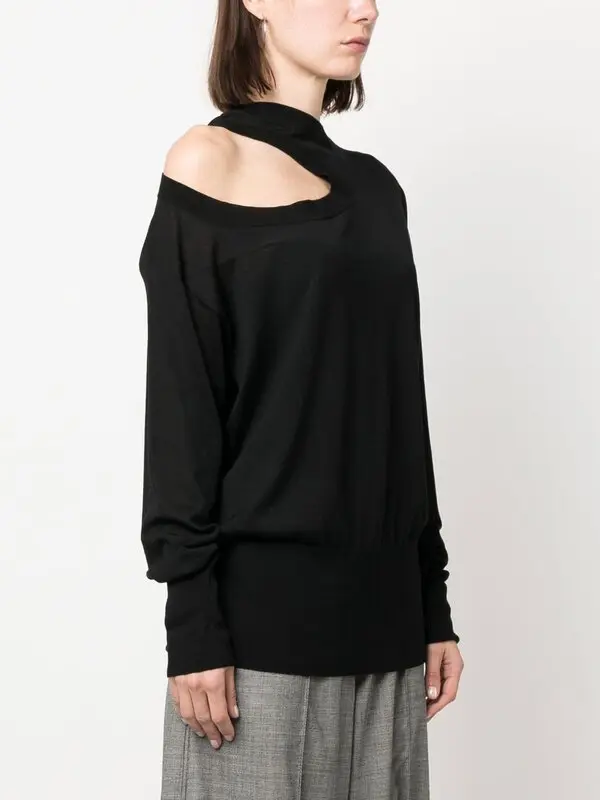 Stella McCartney Cut-out Knitted Top - Black