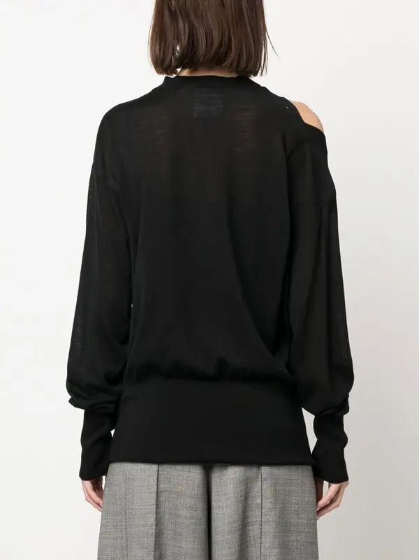 Stella McCartney Cut-out Knitted Top - Black