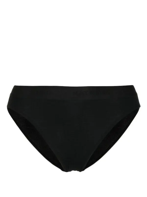 Natasha Zinko Cotton Patch-detail Briefs - Black