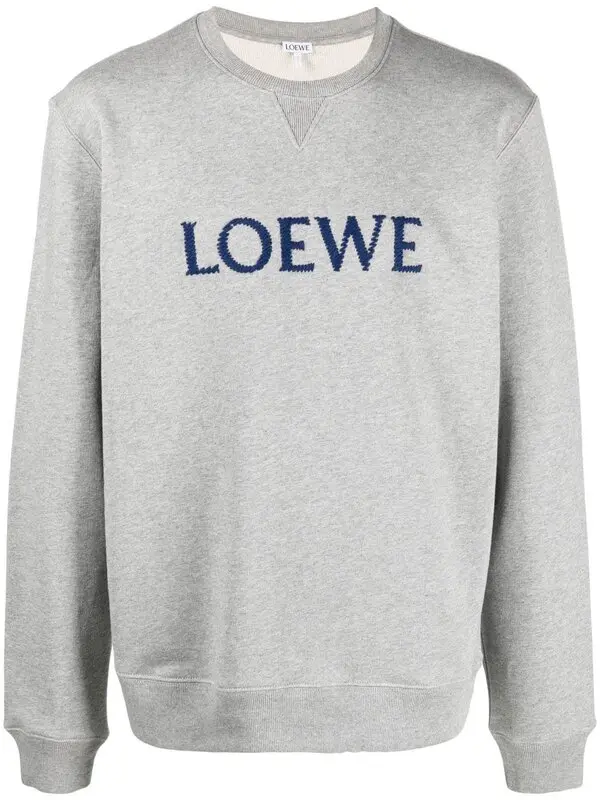 Loewe Logo-embroidered Crew Neck Sweatshirt