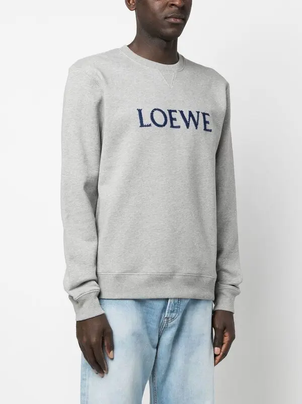 Loewe Logo-embroidered Crew Neck Sweatshirt