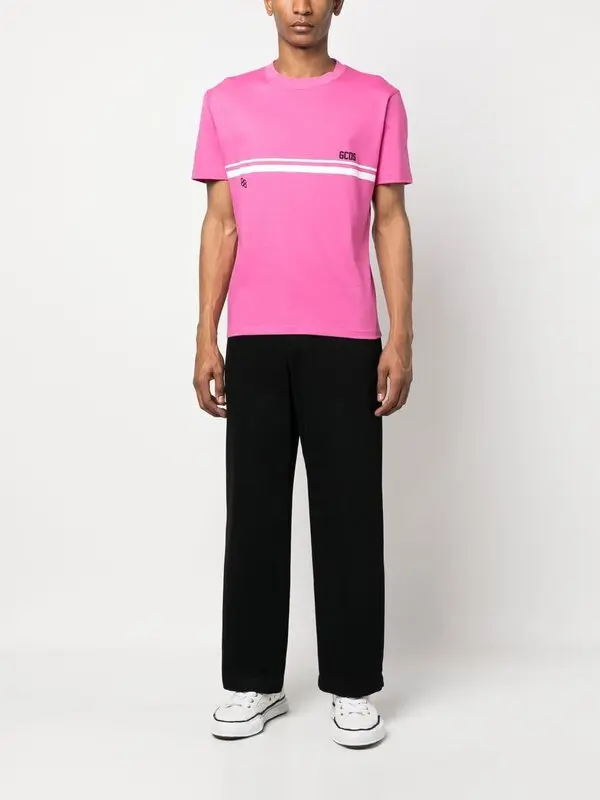 Gcds Logo-print Short-sleeve T-shirt - Pink