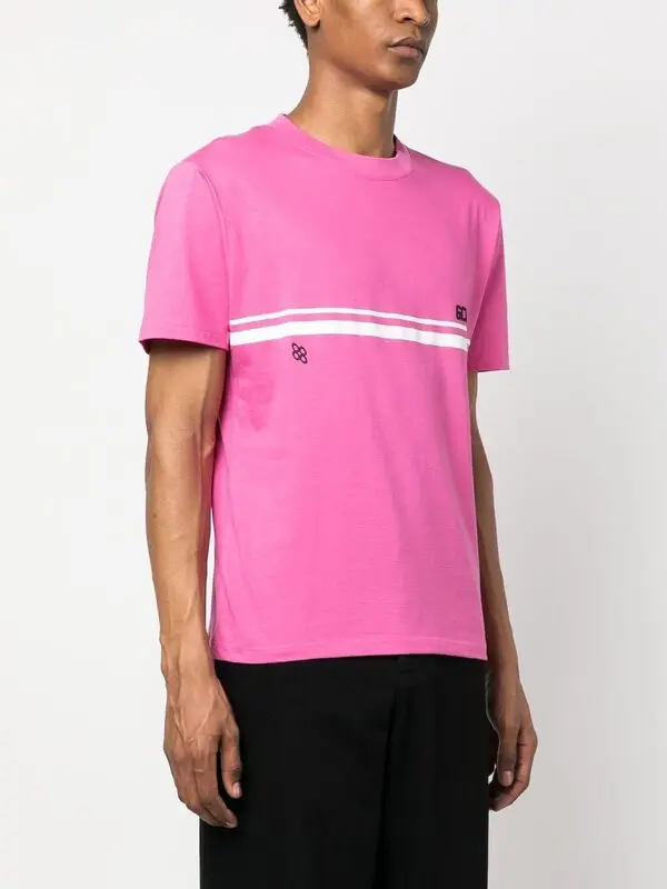 Gcds Logo-print Short-sleeve T-shirt - Pink
