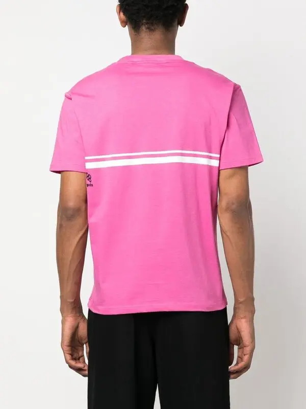 Gcds Logo-print Short-sleeve T-shirt - Pink