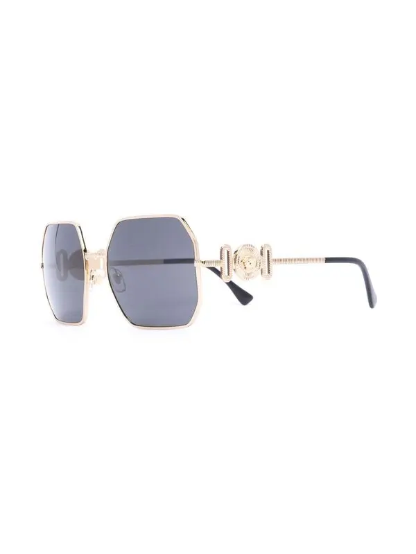 Versace Temple Hexagonal-frame Sunglasses