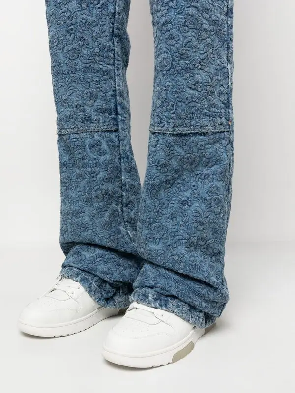 Off-White Floral-embroidery Carpenter Jeans