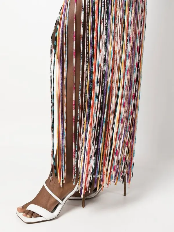 Missoni Halterneck Fringed Maxi Dress - White | Editorialist
