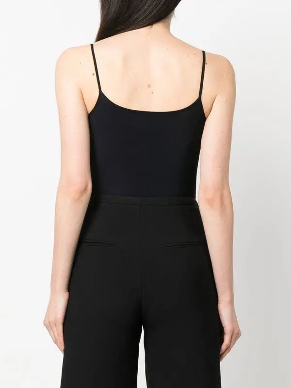 JIL SANDER V-neck Stretch Bodysuit - Black