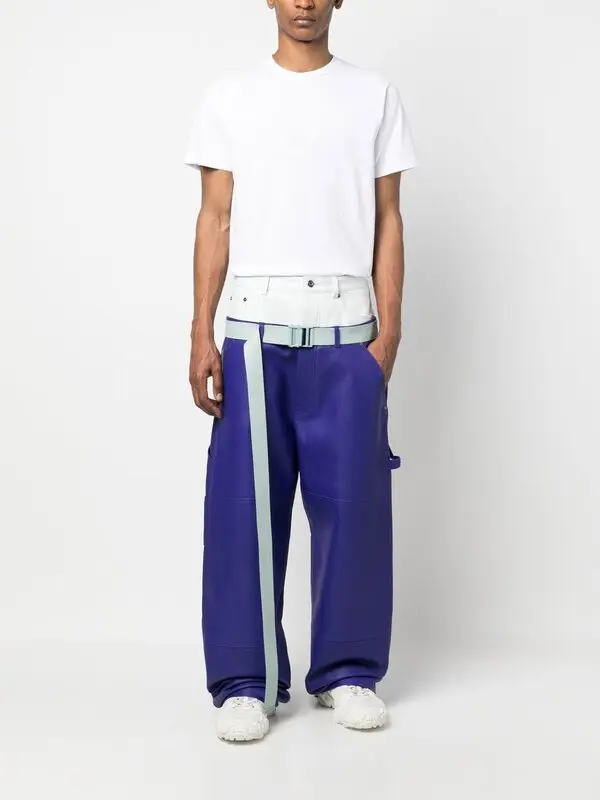 Off-White Double Over Leather Trousers