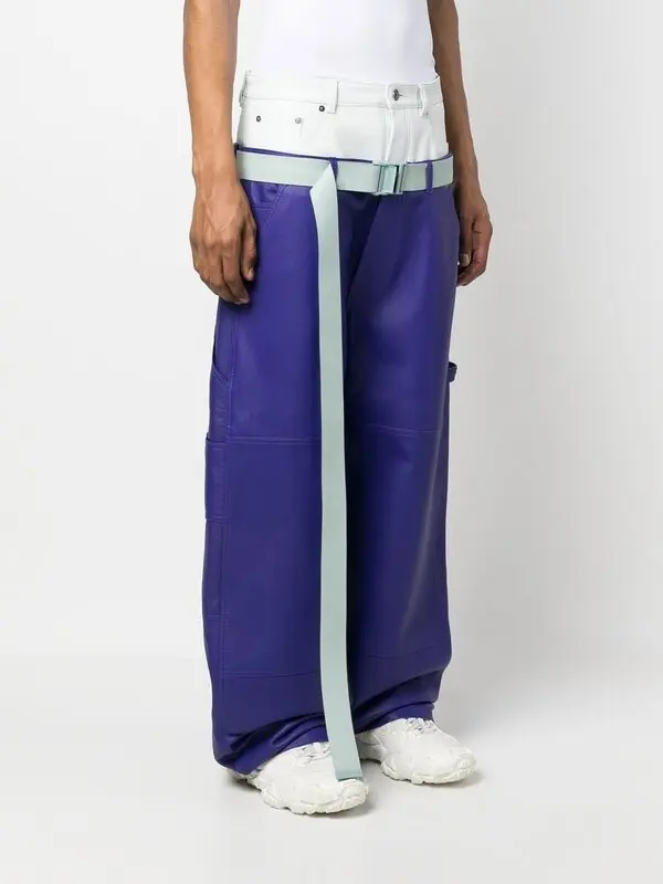 Off-White Double Over Leather Trousers