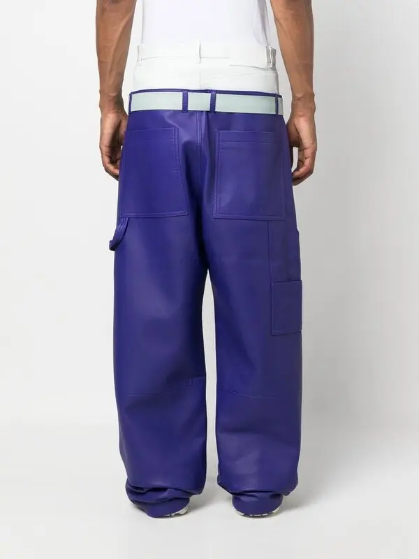 Off-White Double Over Leather Trousers