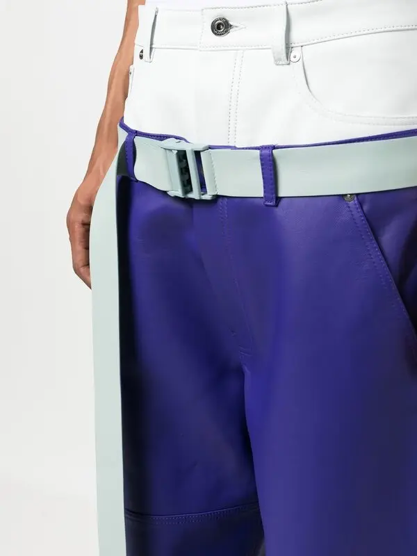 Off-White Double Over Leather Trousers