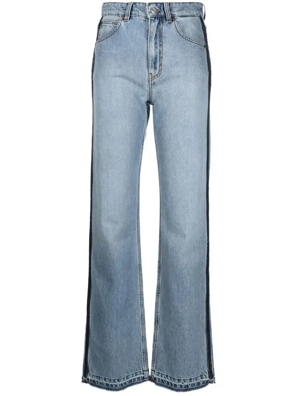 Victoria Beckham Julia High-waisted Straight Jeans - Blue