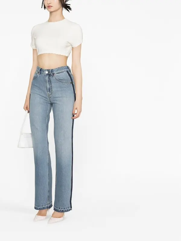 Victoria Beckham Julia High-waisted Straight Jeans - Blue