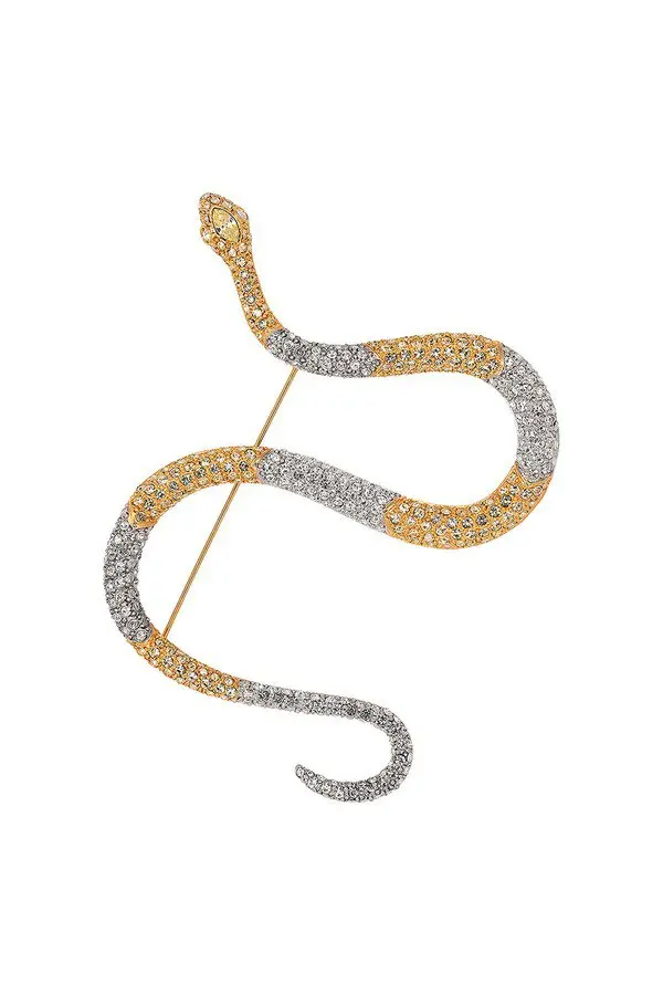 KENNETH JAY LANE Jonquil Snake Pin - Gold