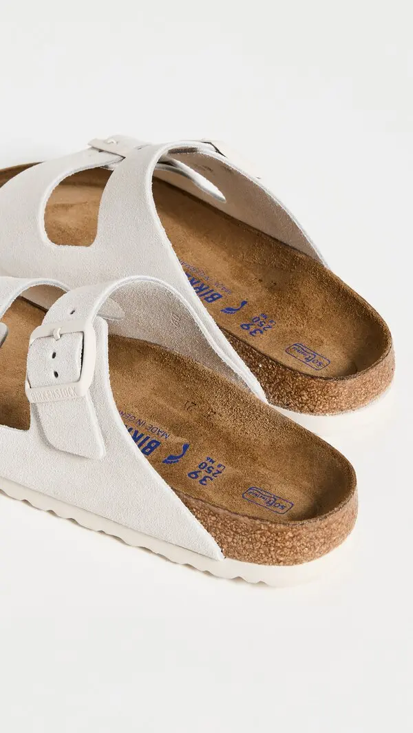 BIRKENSTOCK Arizona Soft Footbed Sandals - Antique White