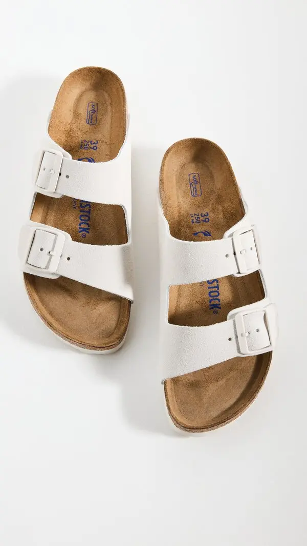 BIRKENSTOCK Arizona Soft Footbed Sandals - Antique White