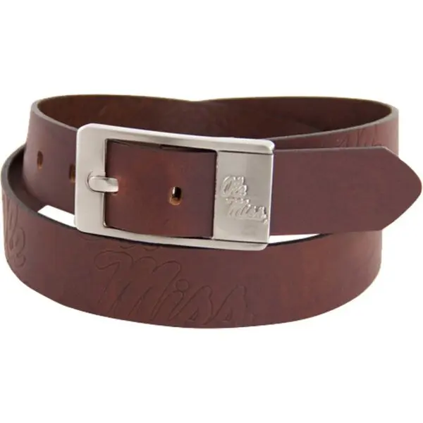 EAGLES WINGS Mississippi Rebels Brandish Leather Belt - Brown
