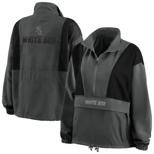WEAR BY ERIN ANDREWS Chicago White Sox Packable Half-zip Jacket