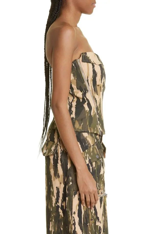 DION LEE Camo V-wire Corset Top