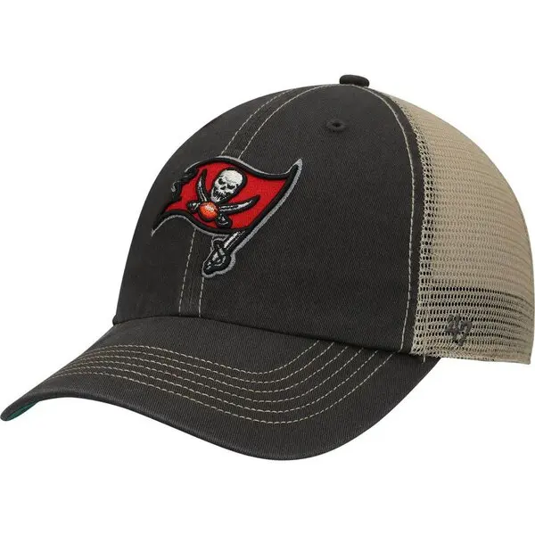 '47 Tampa Bay Buccaneers Trawler Trucker Clean Up Snapback Hat - Pewter