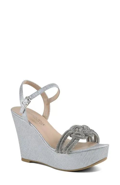 TOUCH UPS Gemini Platform Wedge Sandal - Silver