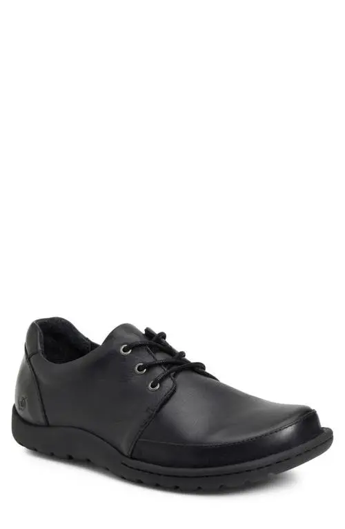 BØRN Nigel Plain Toe Derby - Black Leather