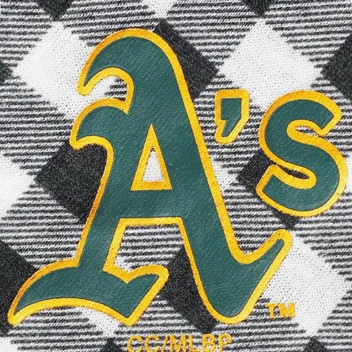 CONCEPTS SPORT Oakland Athletics Wanderer Plaid Long Sleeve Shirt - Charcoal