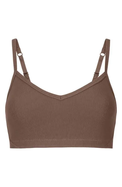 Uwila Warrior Ribbed Stretch Cotton Racerback Bralette