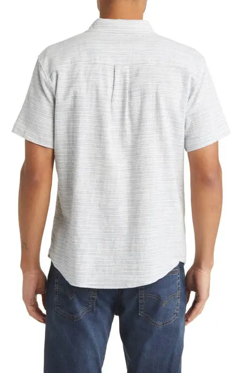 Marine Layer Stripe Short Sleeve Selvage Button-up Shirt